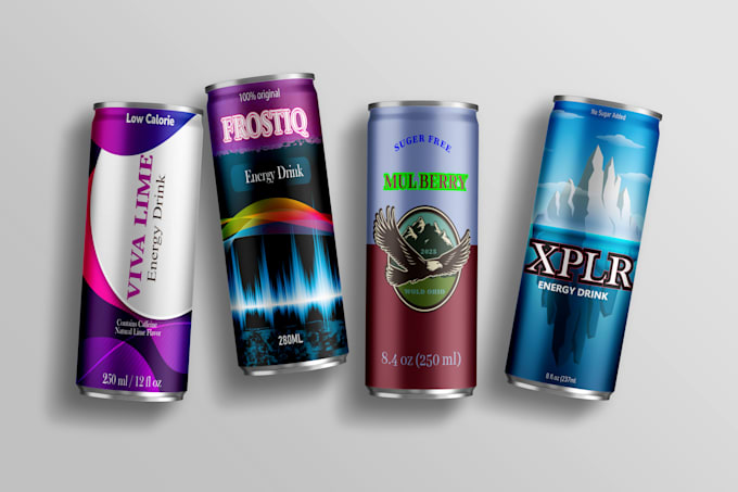 Make premium energy drink, beer can, and soda can label design by ...