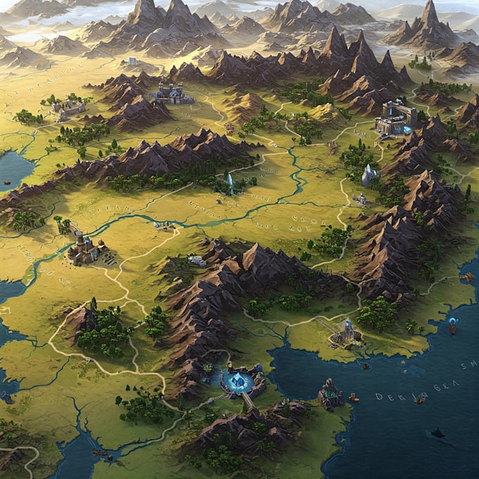 Create a high quality fantasy map by Firdosnahnah893 | Fiverr