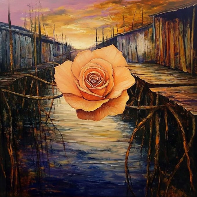 Paint a real oil painting on canvas by Komidan | Fiverr