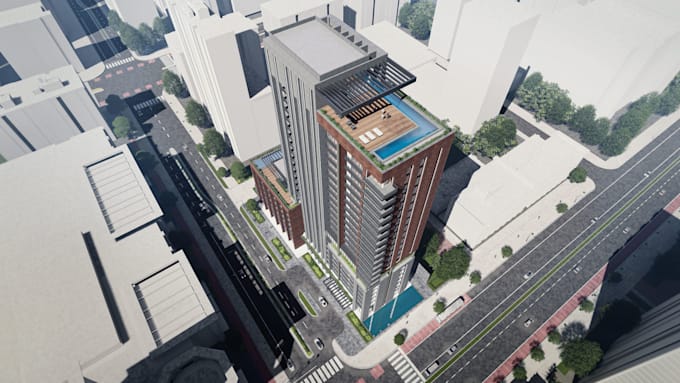 Turn your 2d floor plan to residential high rise building,apartment ...