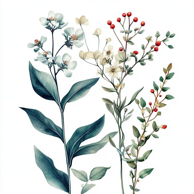 Create a realistic botanical drawing by Kahleybson | Fiverr