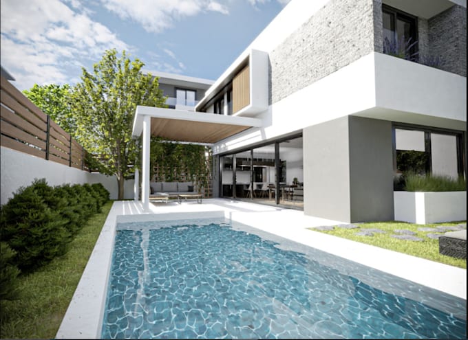 Do 3d house exterior and interior design,cgi render,backyard,villa,house design by Aisahsuraj ...