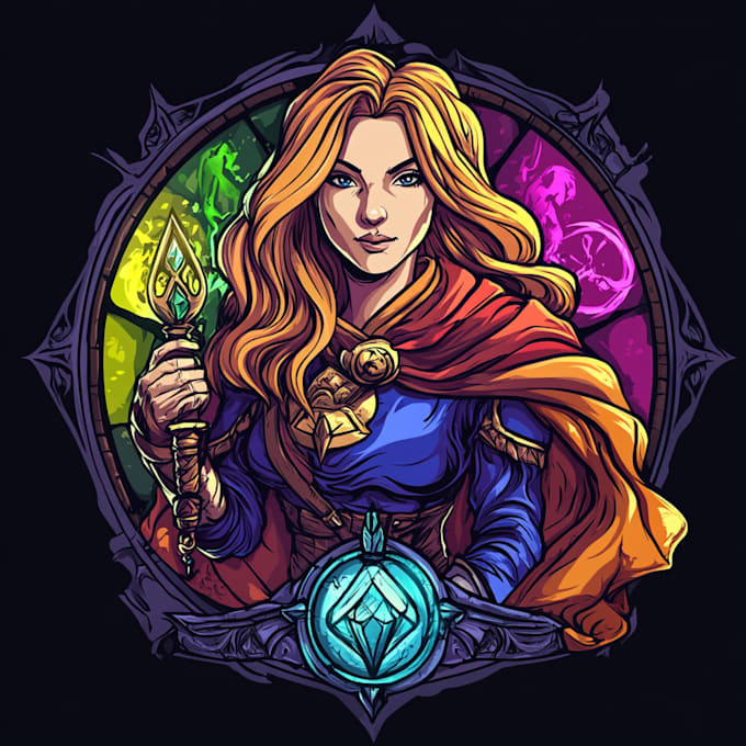 Draw original medieval, fantasy, rpg, mmorpg game logo title by ...