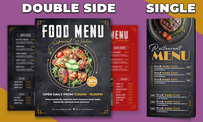 Design attractive restaurant menu food menu and price list by Nojirok1 ...