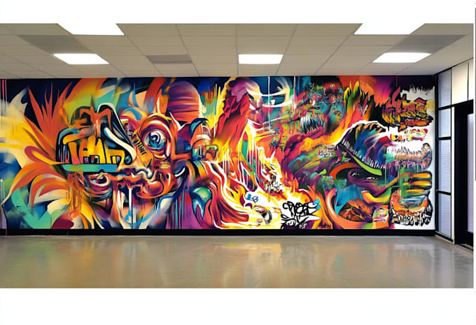 Create custom graffiti art designs murals and wall arts by Destiniarter ...