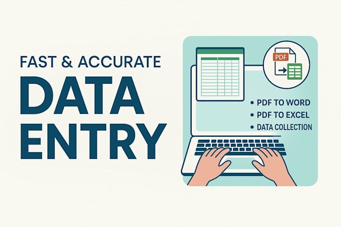 Do accurate data entry, pdf to excel or word conversion by Aqsakha1 | Fiverr