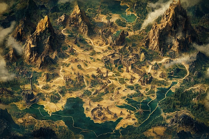 Make a high quality fantasy map by Tyqueriaboyd | Fiverr