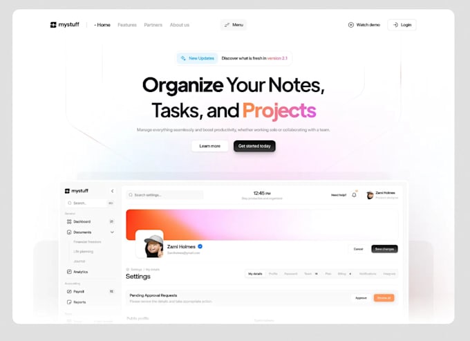 Develop note taking app, task management app, note taking website, summary app by Solat_tech ...
