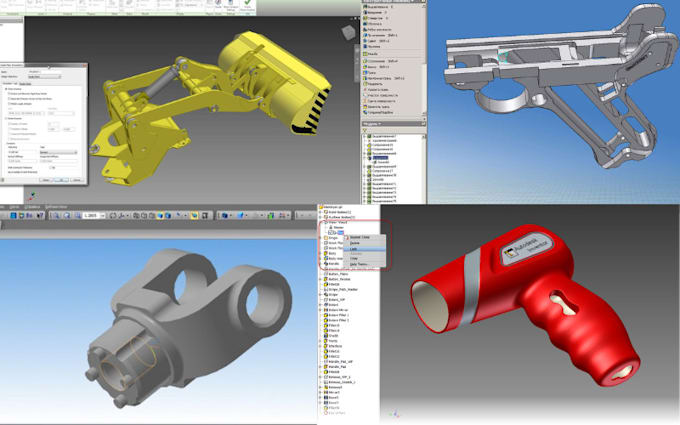 Design 2d 3d cad fusion 360 inventor mechanical catia solidworks autocad drawing by Clint_tech1 ...