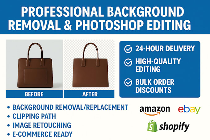 Professional background removal, photoshop editing for e commerce ...