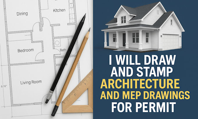 Draw and stamp architecture and mep drawings for permit by Julius ...