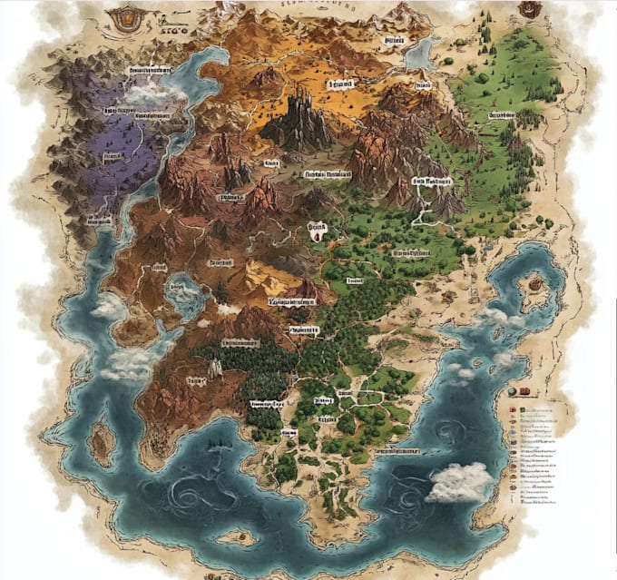 Draw a professional fantasy map for you by Lianiarshall | Fiverr