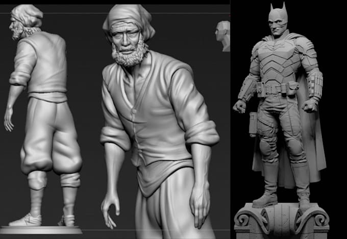 Sculpt 3d action figure articulated action figure 3d character 3d model ...