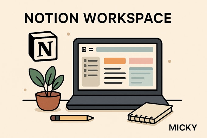Create a custom notion workspace for productivity planning by Malaika874 | Fiverr