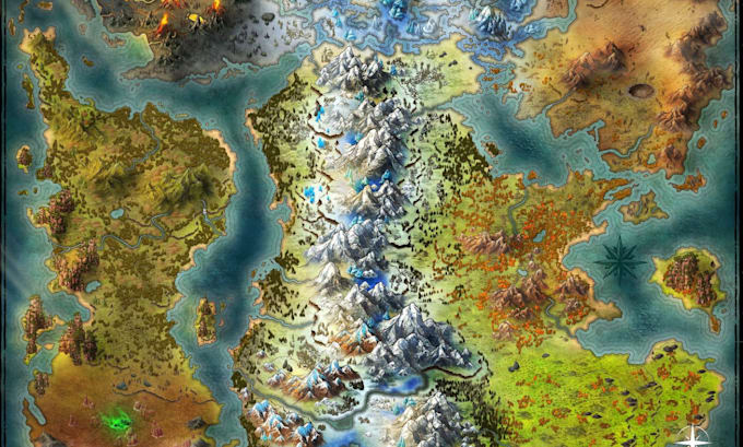 Do fantasy dnd world map illustration ttrpg campaign novel book map ...