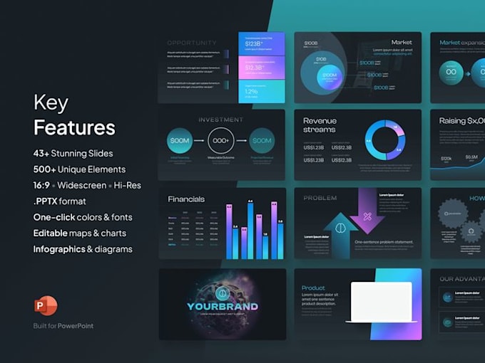 Build a data driven pitch deck powerpoint and canva by Albrightmitchel ...