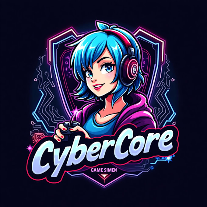 Design high quality gaming computer girls mascot logo with free source ...