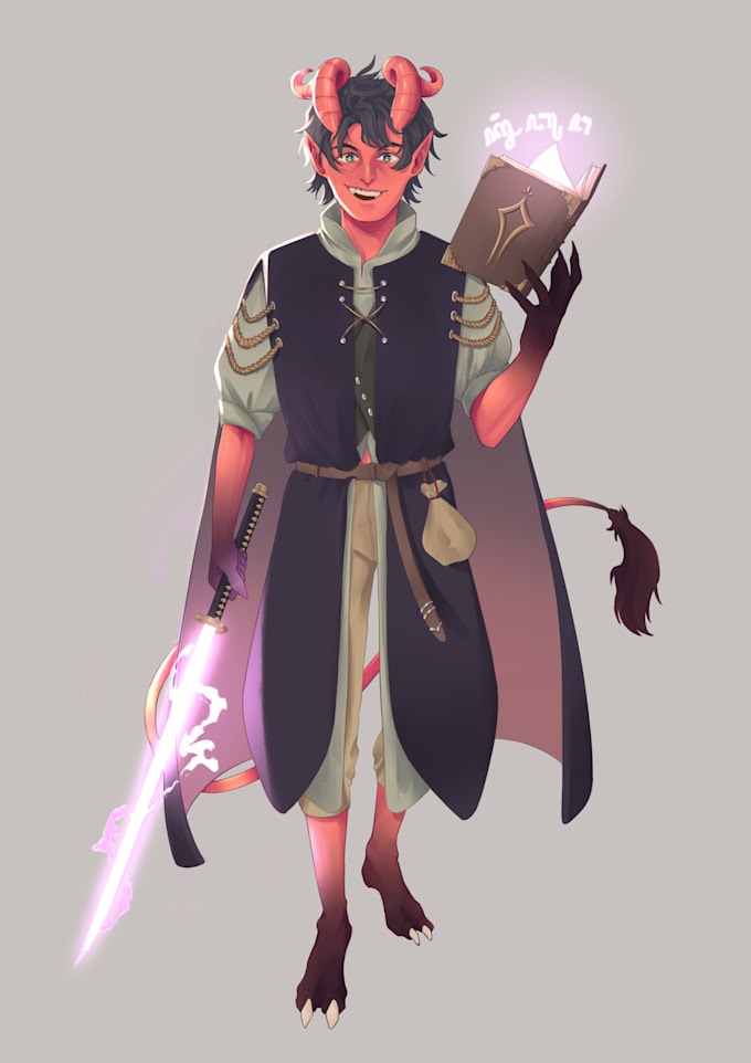 Draw your dnd character design by Christyhanaart | Fiverr