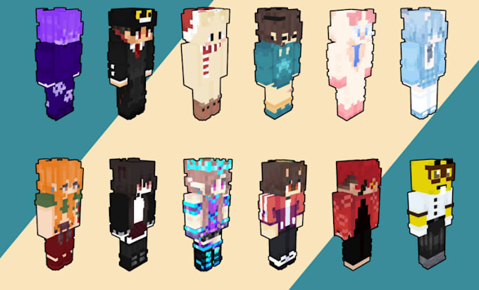 Crea un personaje, avatar, skin o animación de roblox, minecraft o vrchat.