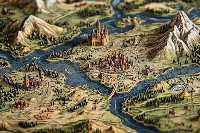 Create a beautiful fantasy map in 4k for you by Aleenalloyd | Fiverr