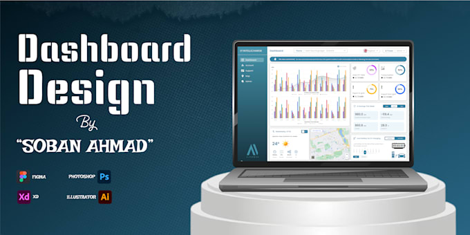 Design creative dashboard, admin dashboard and saas dashboard panels in ...