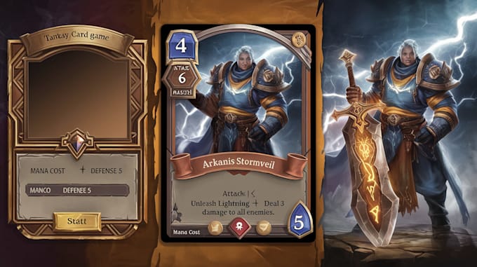 Create your rpg playing card tabletop tcg board game with rules and box ...