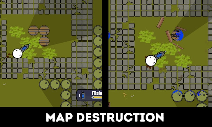 Deliver a 2d top down shooter game template made in unity by Nuggets10 | Fiverr