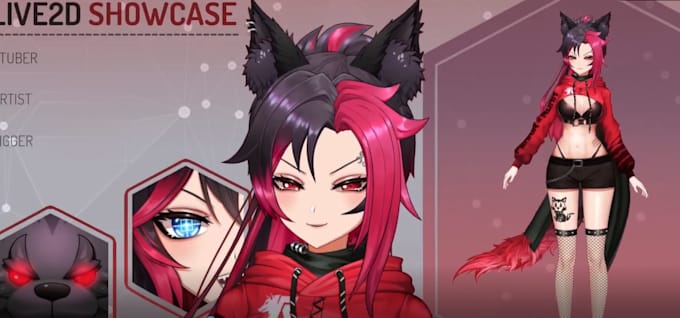 Design female 2d vtuber rig model, live2d model, 3d vtuber nsfw model commission by Sanke4s | Fiverr