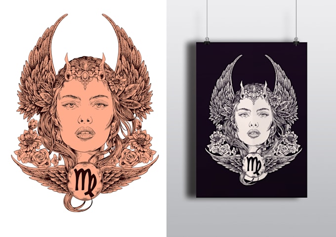 Draw detailed dark, horror, metal, creepy art illustration by Ian ...