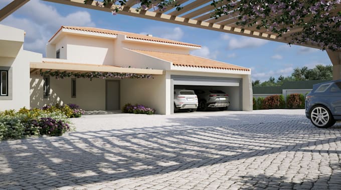 Minimalist apartment building, exterior garden plant,porch design ...