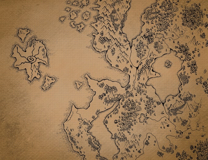 Hand draw a custom fantasy map for you by Mariapavlou_art | Fiverr