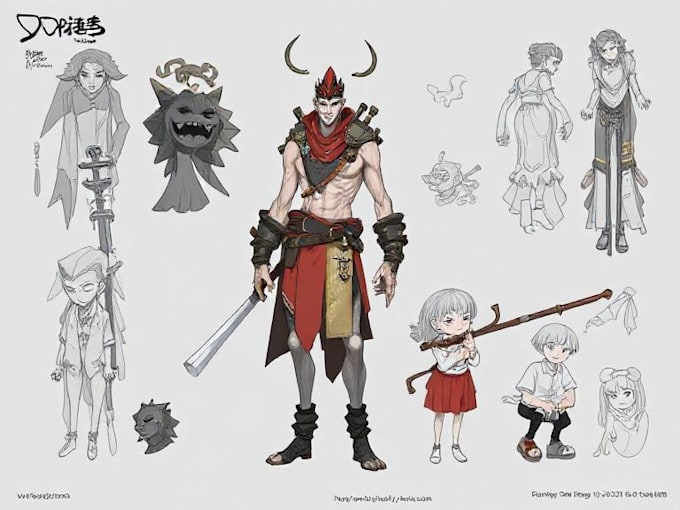 Paint character design, concept art and illustrations for you by ...