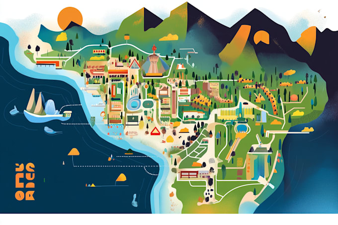 Draw a vector map in illustrator by Athanofv | Fiverr