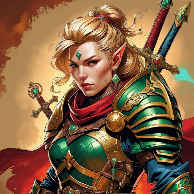 Dnd character art and dnd character art by Gloursphin | Fiverr