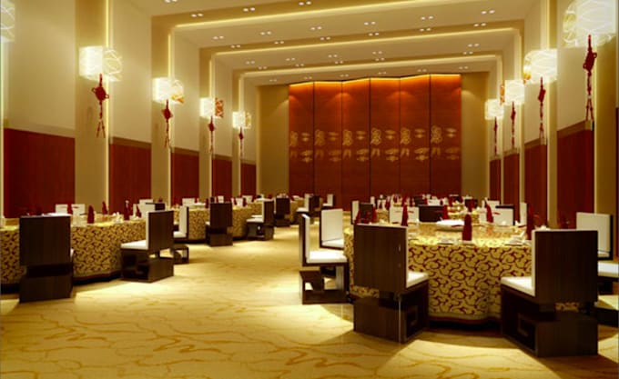 Redecorate event hall,guest restroom,cinema render,concert hall,banquet ...