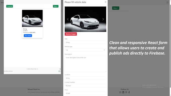 Build a react web app with firebase backend by Stefand999 | Fiverr