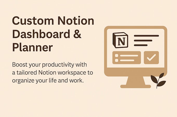 Create a custom notion dashboard or planner for your needs by Kreattix | Fiverr