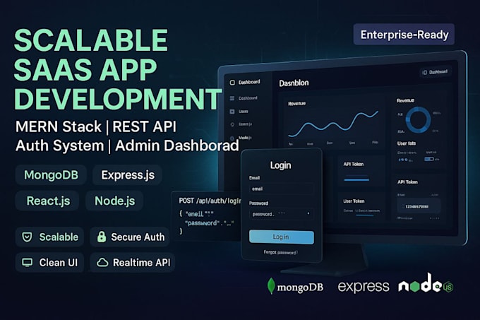 Develop a scalable saas web app using mern stack with auth, api and dashboard by Hordson | Fiverr