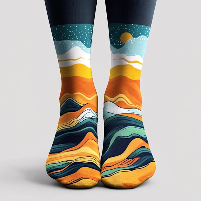 Make a custom and unique socks design art for you by Tasiamoses | Fiverr