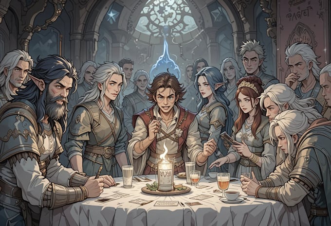 Draw your dnd party by Adelowers | Fiverr