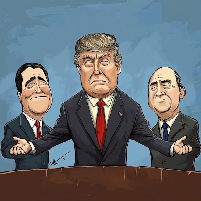 Illustrate your political cartoon by Ostooloneo | Fiverr
