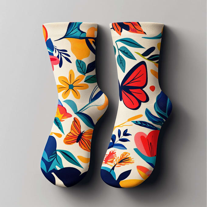 Create sublimation all type of unique socks design patterns by Karis ...