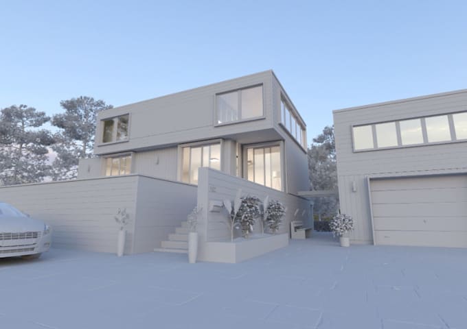 Remodel old property lawn, virtual house staging, cgi villa render, permit city by Opkasshh | Fiverr