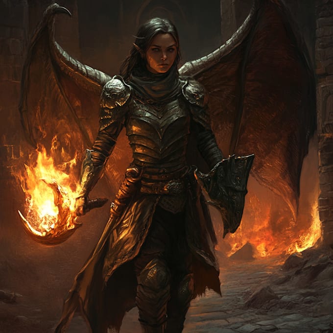 Create an awesome dnd character illustration by Amlieiggs | Fiverr