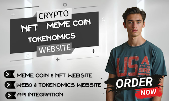 Create web3 nft, meme coin or tokenomics website with wallet and ...