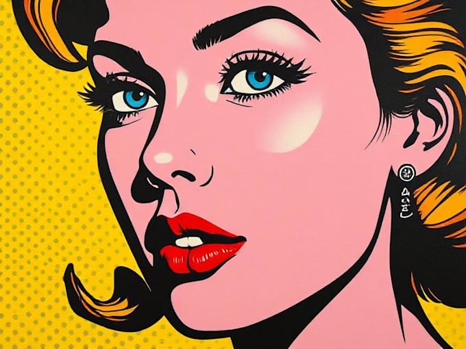 Draw pop art portrait in roy lichtenstein style by Sunettesuizen | Fiverr