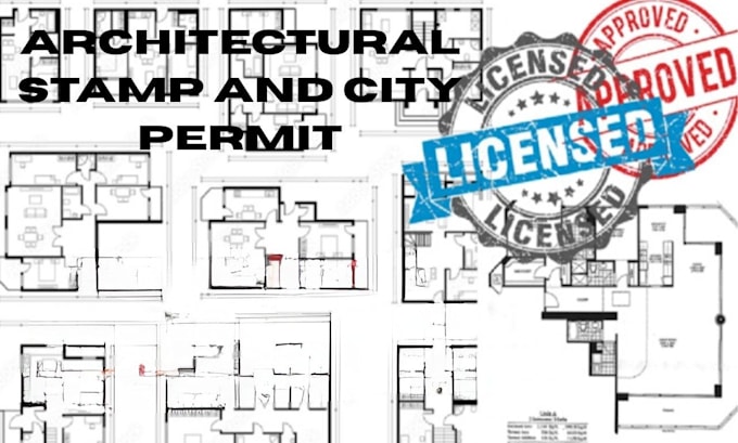 Architectural engineering drawings with stamp for permits mep floor ...
