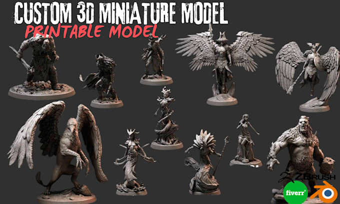 Convert 2d to 3d printable model custom 3d character, model 2d to 3d ...