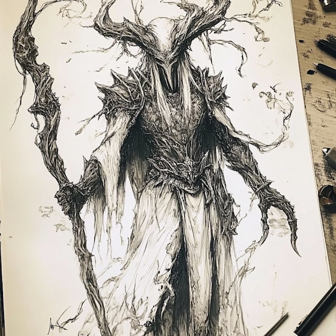 Draw dnd art character, creature, game art, sheet, fantasy art by ...