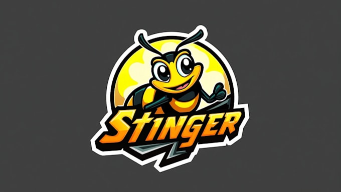 Design meaningful stinger bee mascot logo with unlimited revision by ...